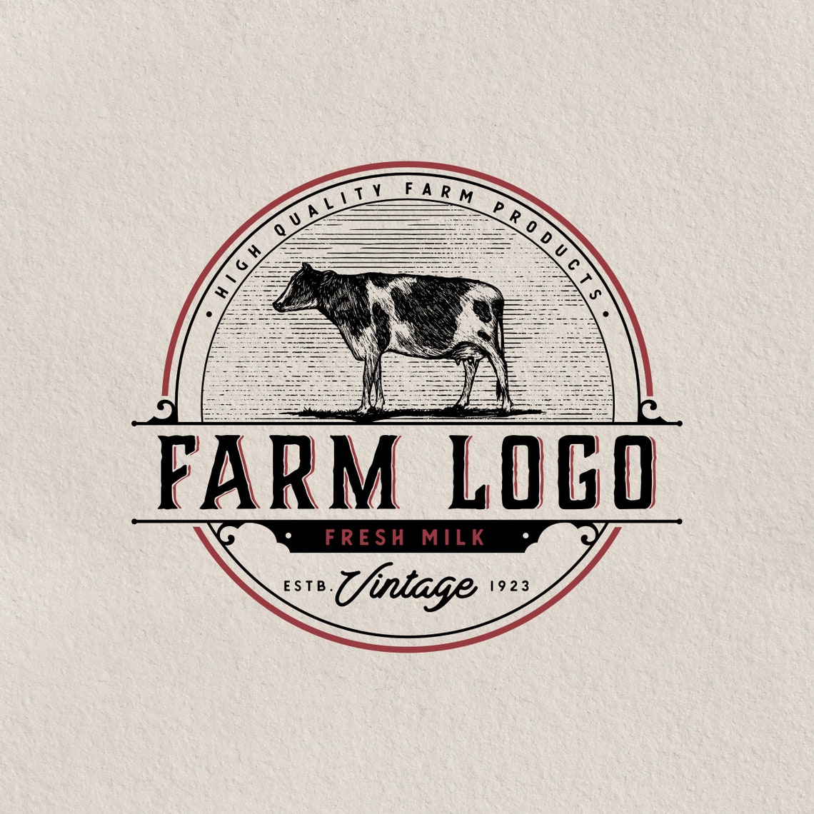 Set Vintage Farm Hand Drawn Logo. Vintage Logo, Barn Logo, Farmhouse ...