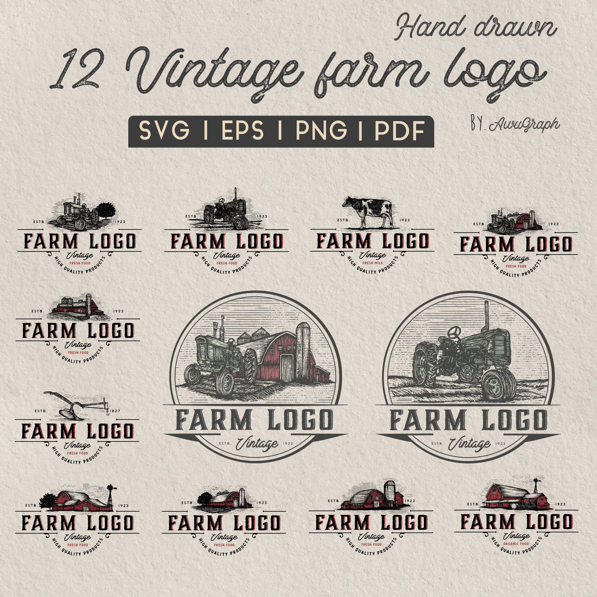Vintage Farm Logos Vintage Farm Logo Design Royalty Free Vector Image
