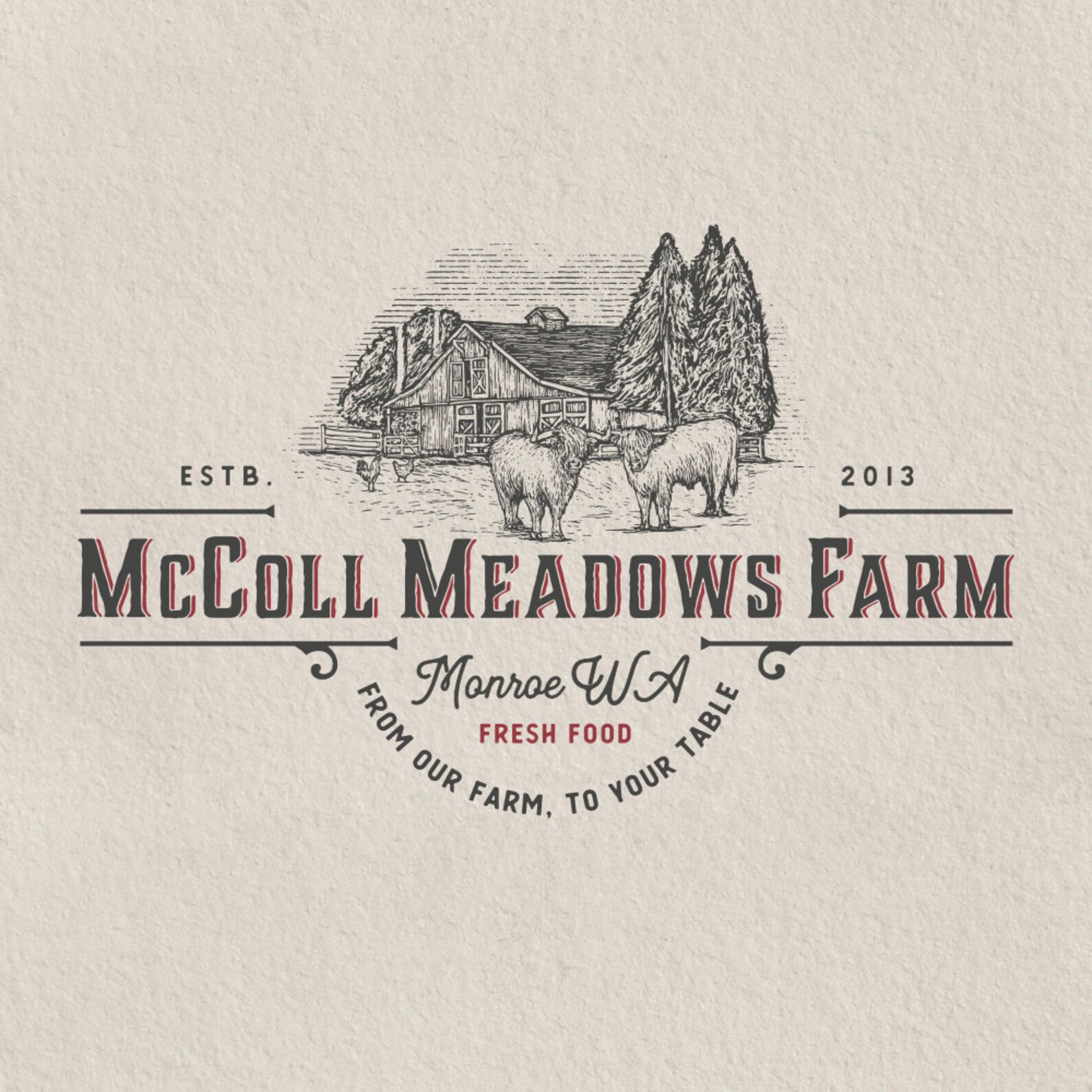 Vintage Custom Logo | Retro | Classic | Farm Logo | Hand Drawn Logo - Etsy
