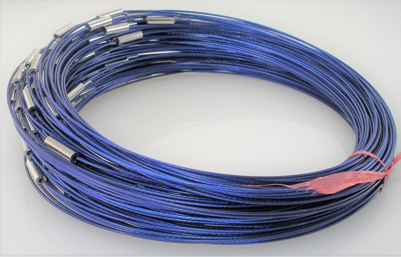 10 Pcs, 16 Inch Stainless Steel Wire Cable Choker With Magnetic Clasp ...