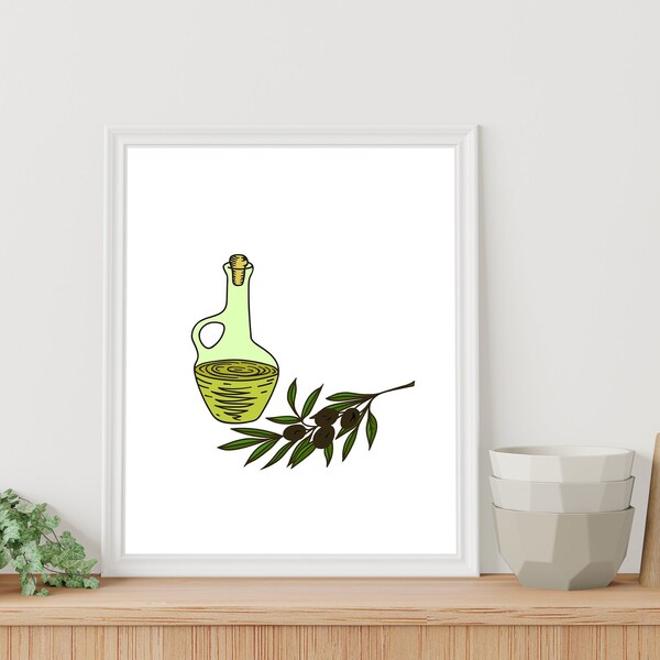 Italian Olive Oil Poster - Etsy