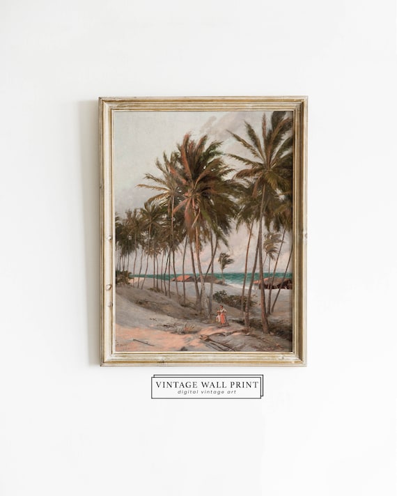 Tropical Vintage Painting Antique Nautical Print Ocean - Etsy