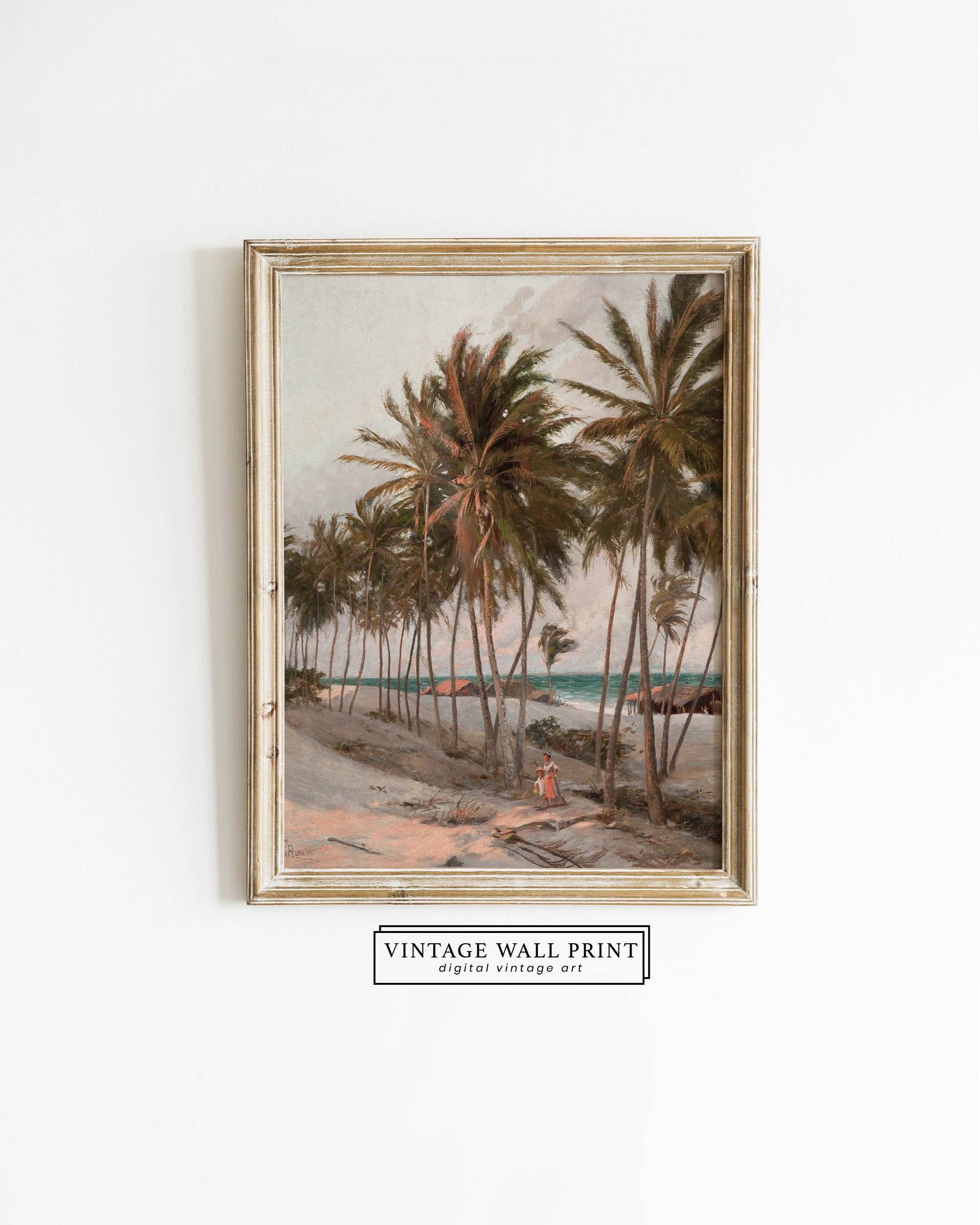 Tropical Vintage Painting Antique Nautical Print Ocean - Etsy