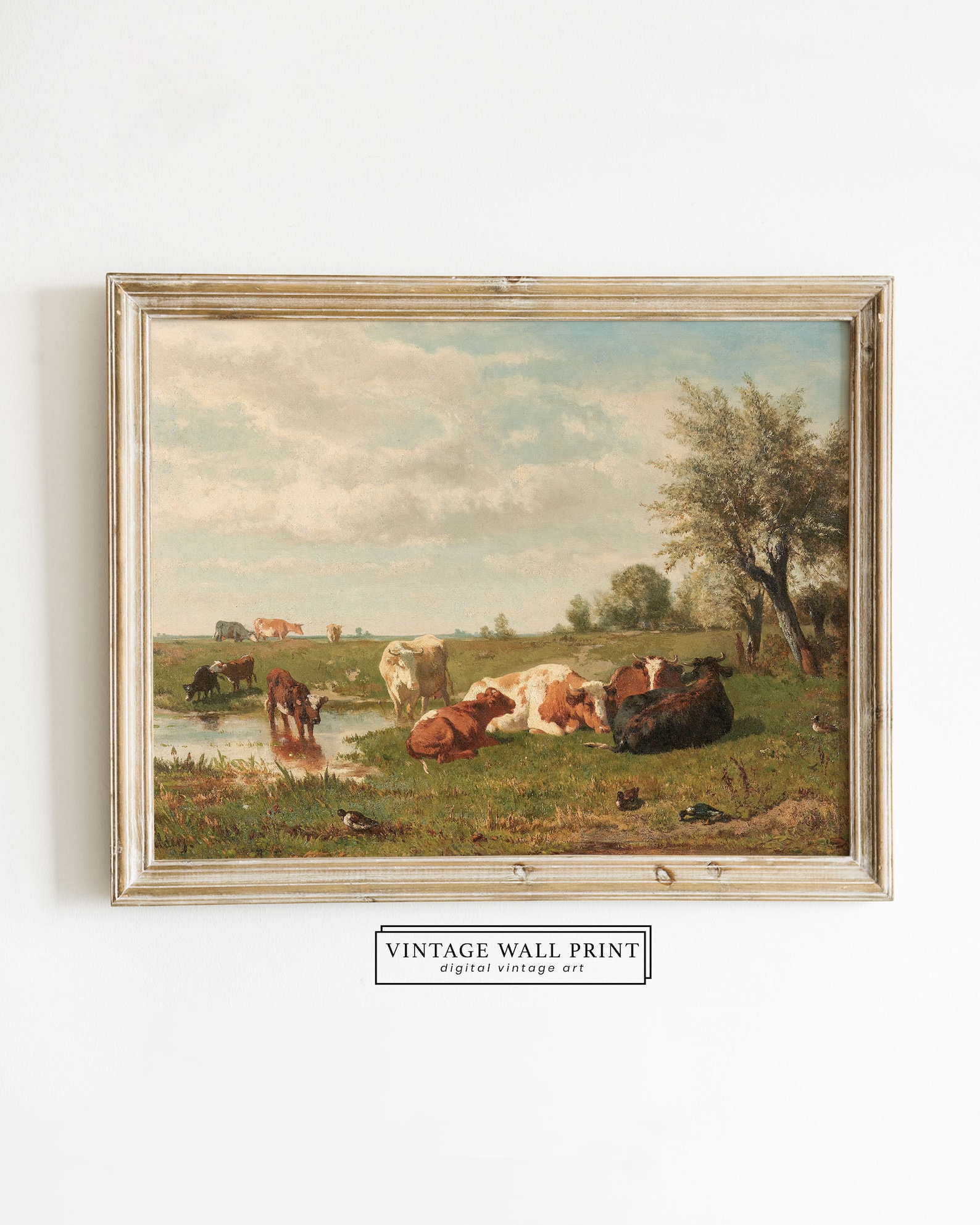 Cow Painting Antique Cow Print Vintage Cow Print Oil - Etsy