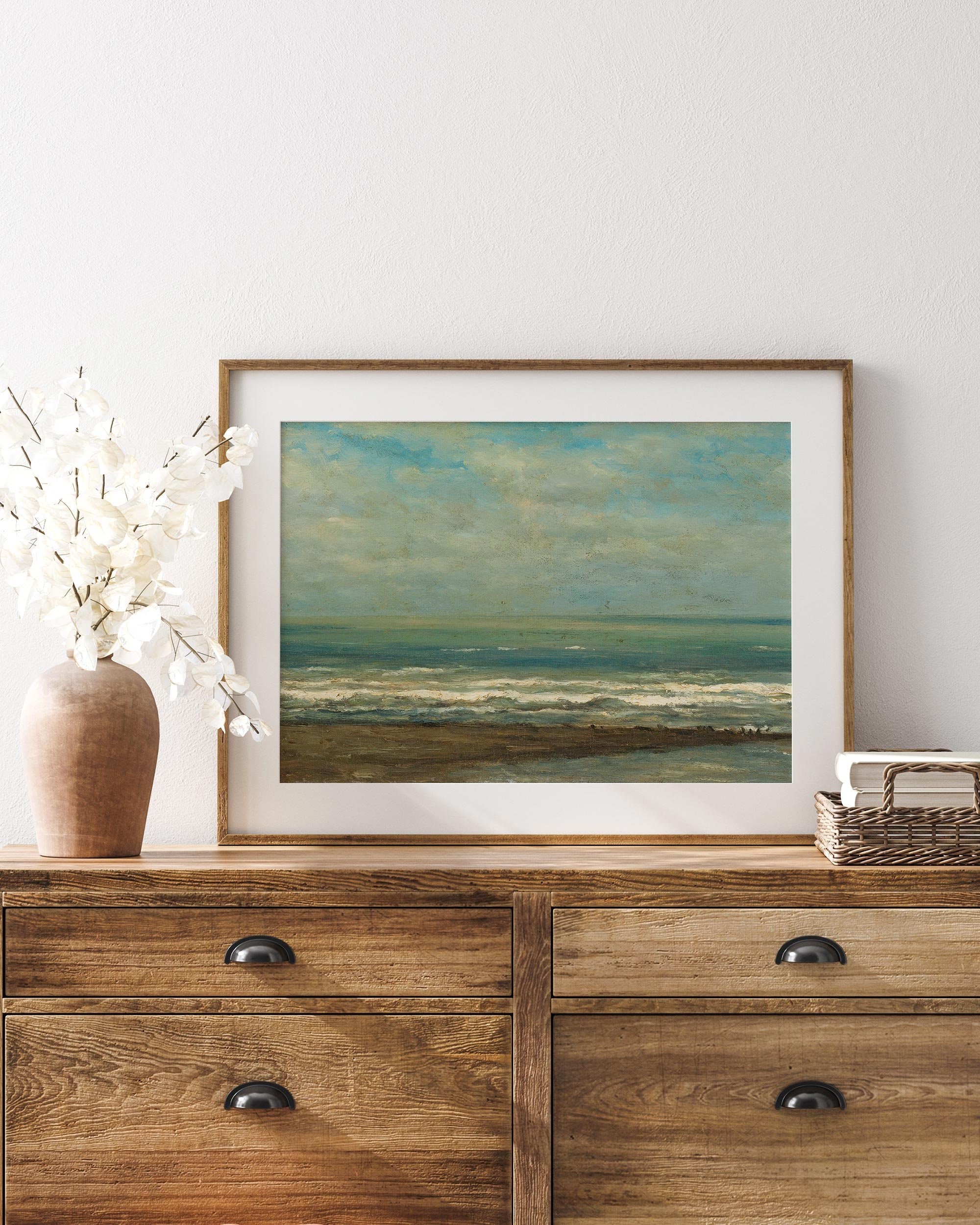 Ocean Antique Painting Sea Landscape Print Beach Print - Etsy