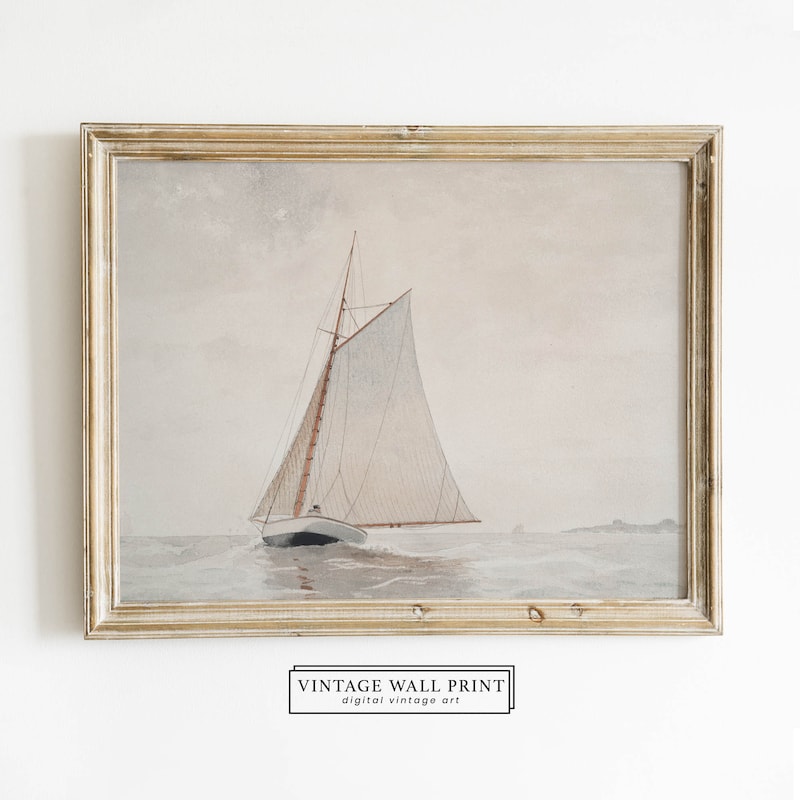 Rustic Sailboat Painting - Etsy