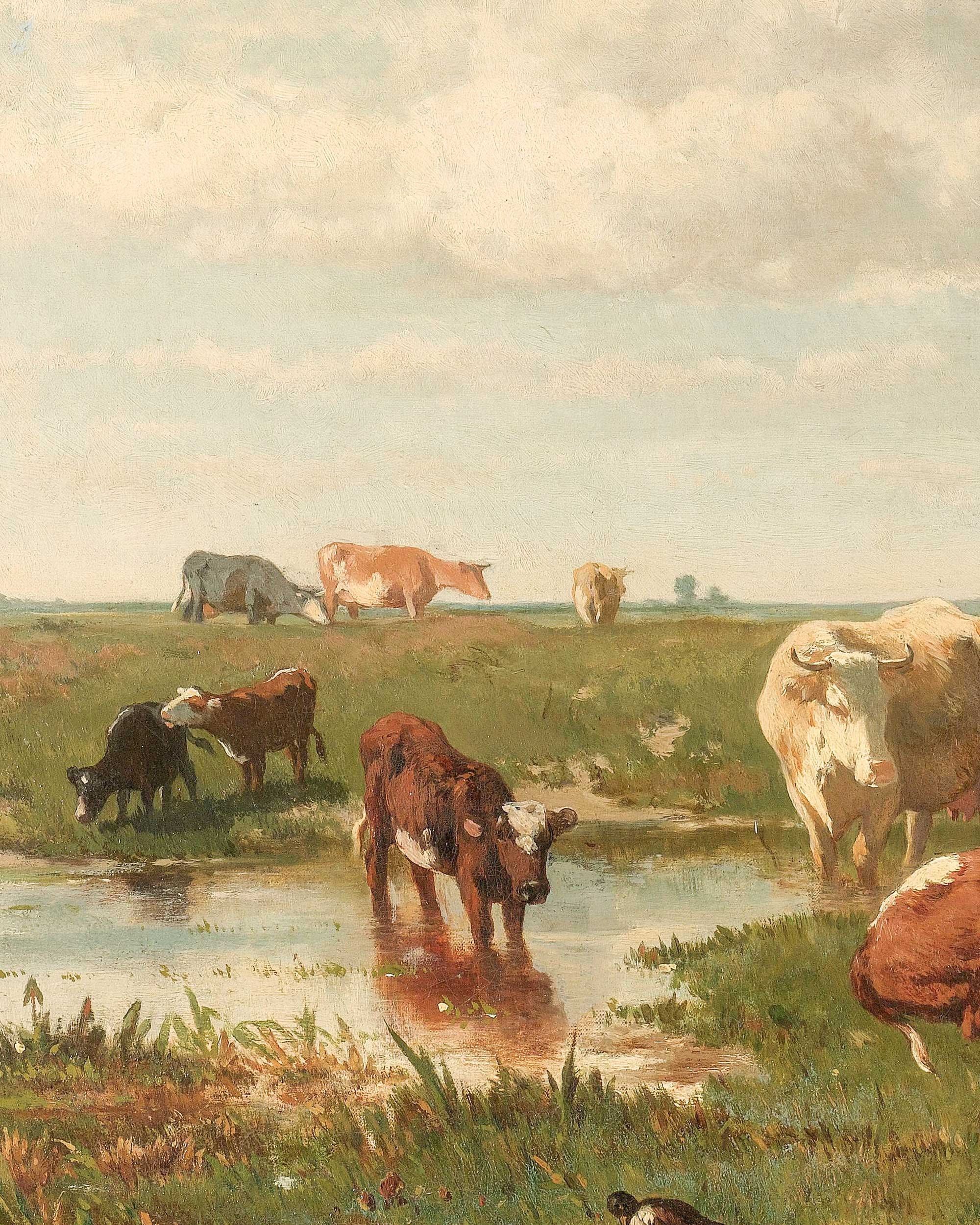 Cow Painting Antique Cow Print Vintage Cow Print Oil - Etsy