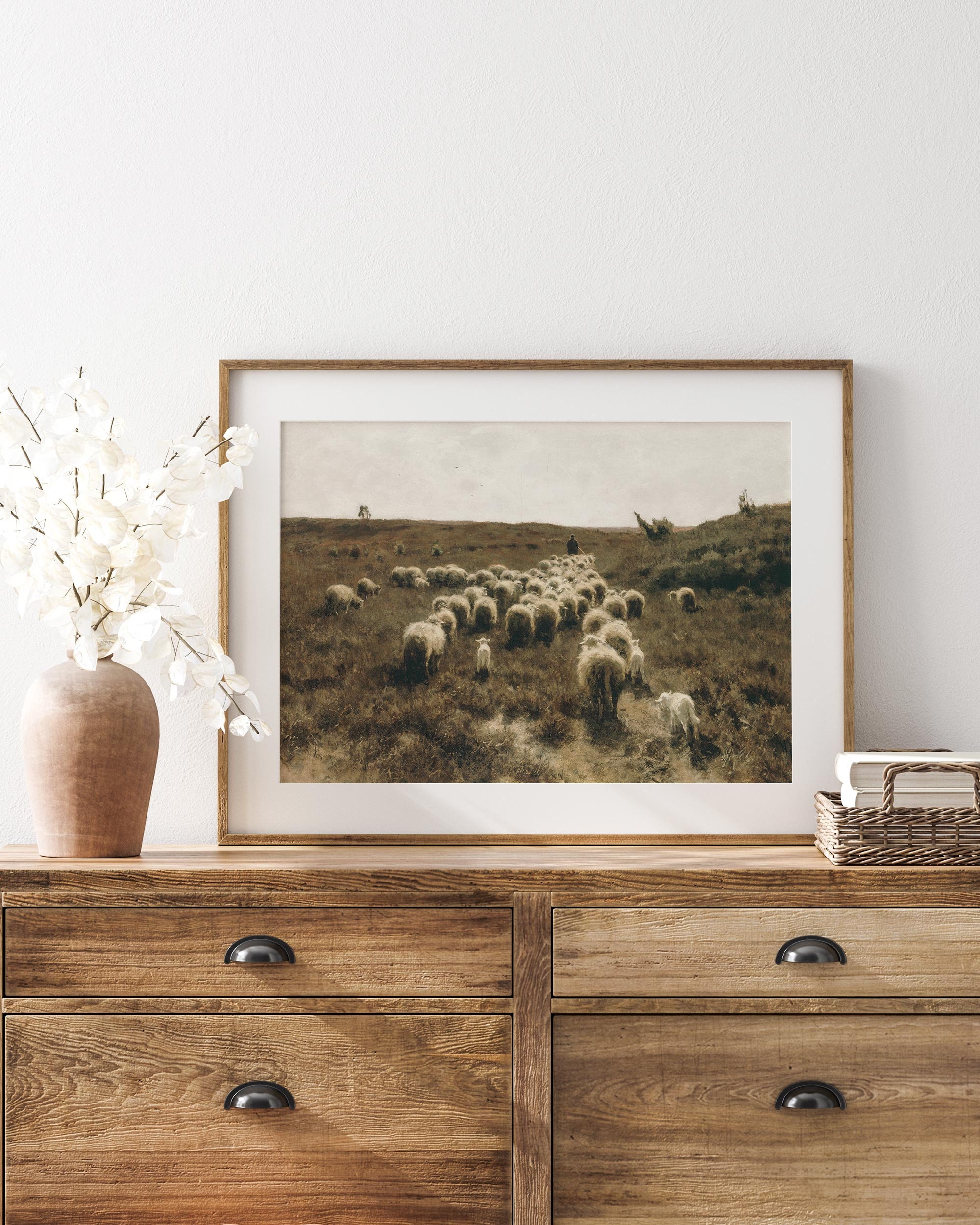 Antique Sheep Painting, Vintage Sheep Art, Farm Animal Print, Farmhouse ...
