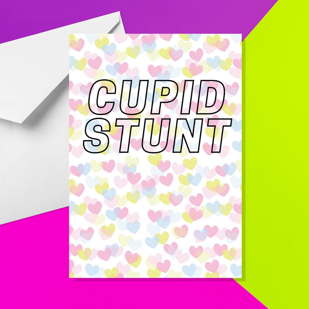 Cupid Stunt A5 Greeting Card Rude Card Funny Card Naughty Card ...