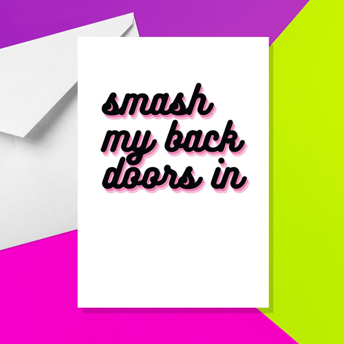 Smash My Back Doors in A5 Greeting Card Rude Card Funny - Etsy