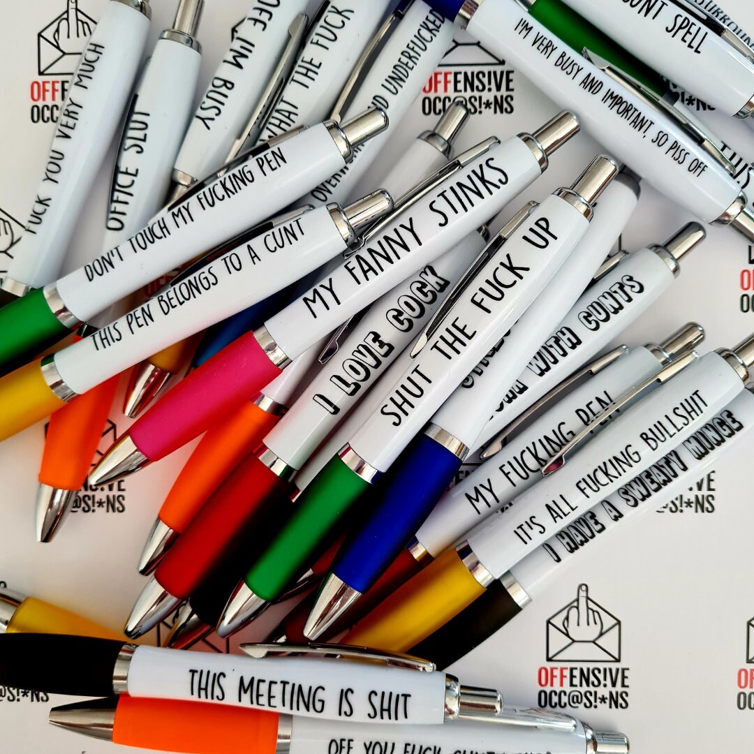 Profanity Pen in GIFT BAG - 62 Options - Joke Gift - Office Gift ...