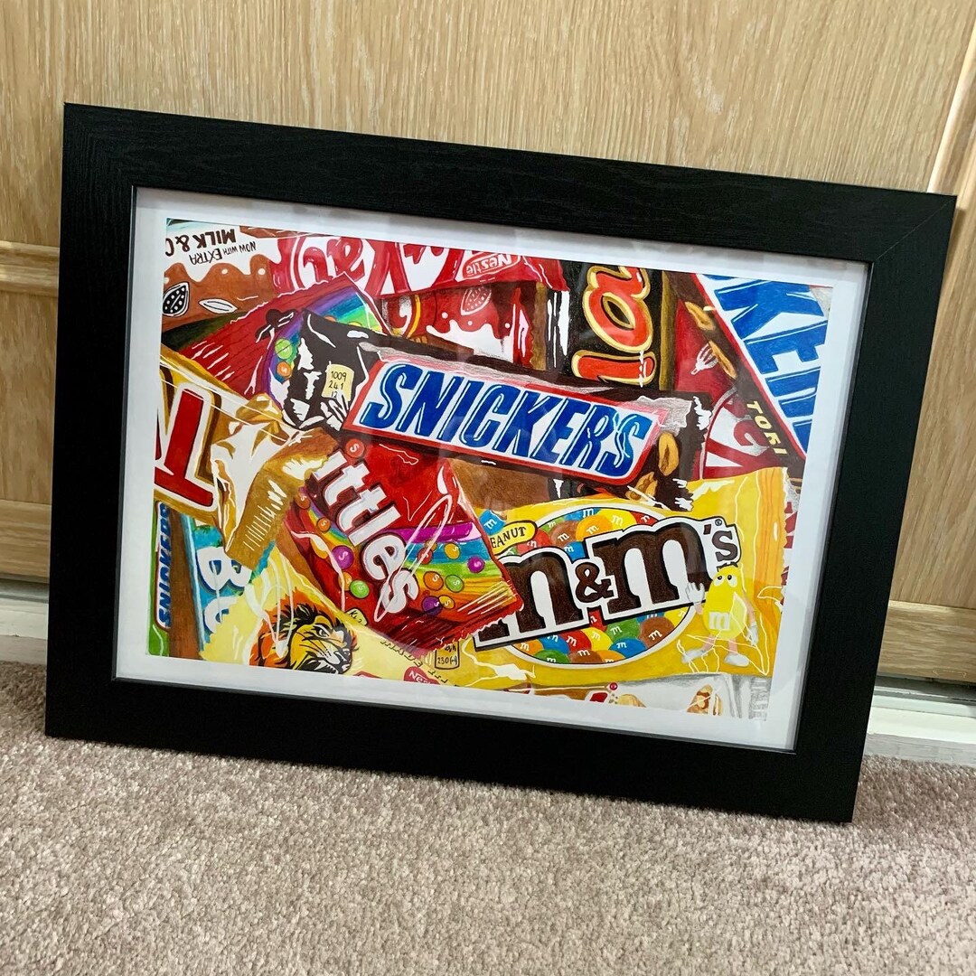 Chocolate Wrapper Original Coloured Pencil Drawing - Mars, Twix ...