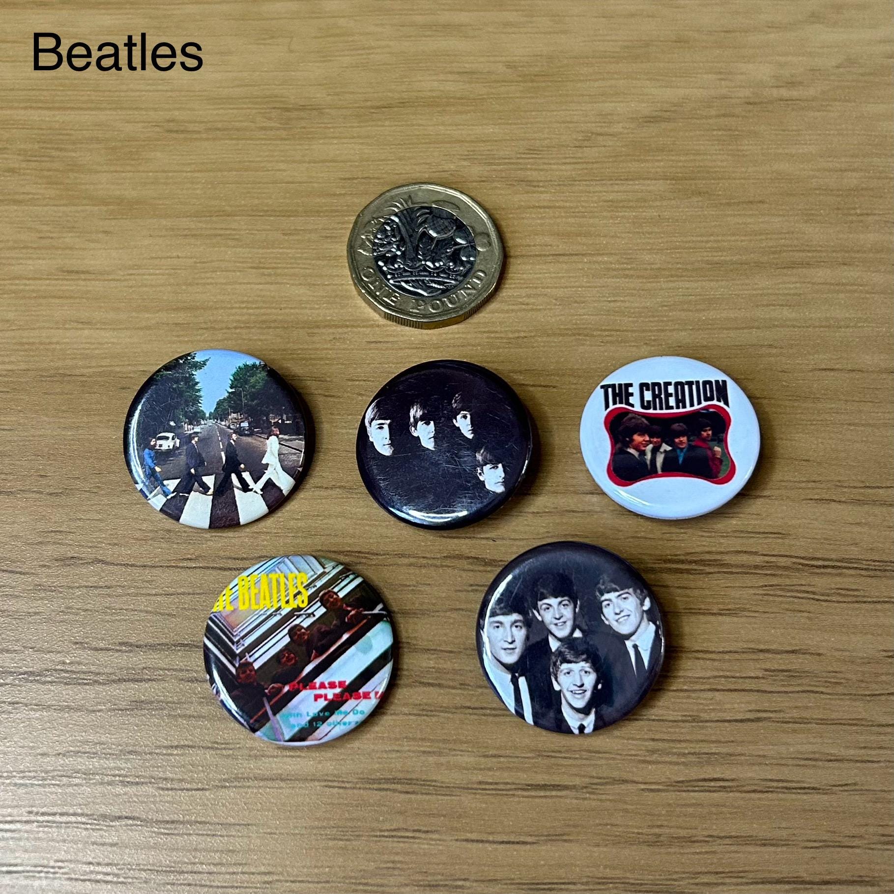 Music Button Badges (5pcs) - Oasis, MOD, Britpop, the Who, the Jam ...