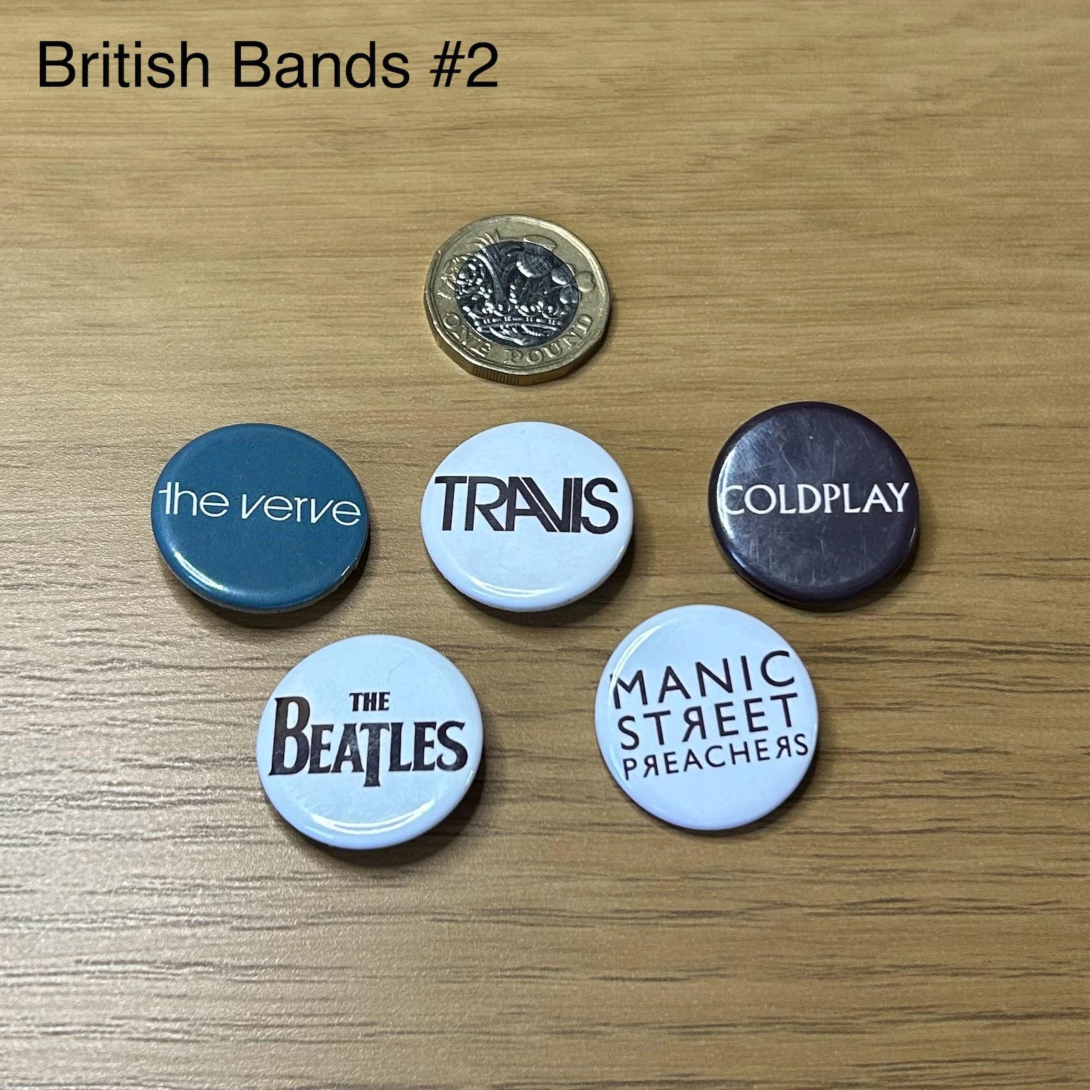 Music Button Badges (5pcs) - Oasis, MOD, Britpop, the Who, the Jam ...