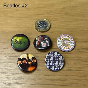 Music Button Badges (5pcs) - Oasis, MOD, Britpop, the Who, the Jam ...