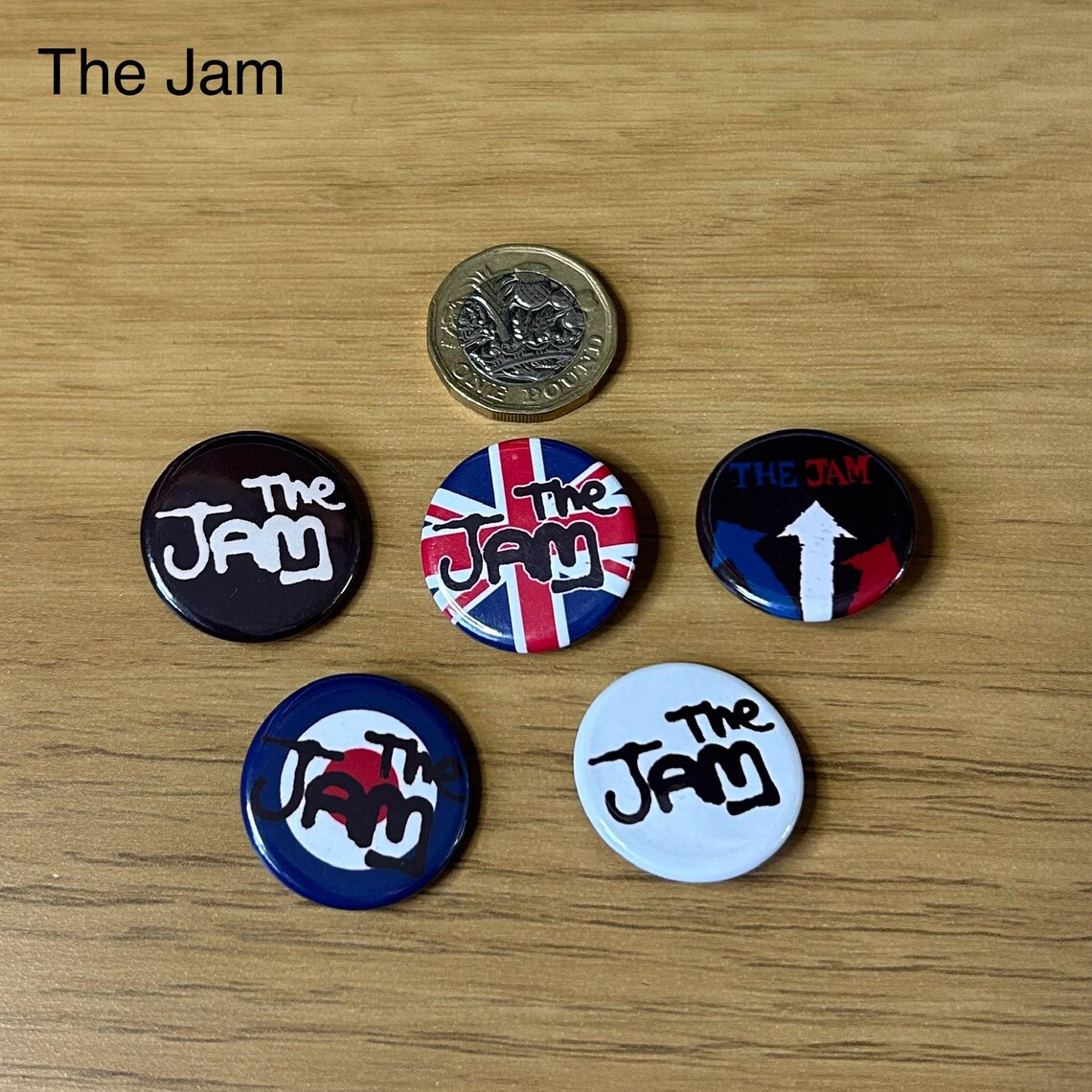 Music Button Badges (5pcs) - Oasis, MOD, Britpop, the Who, the Jam ...