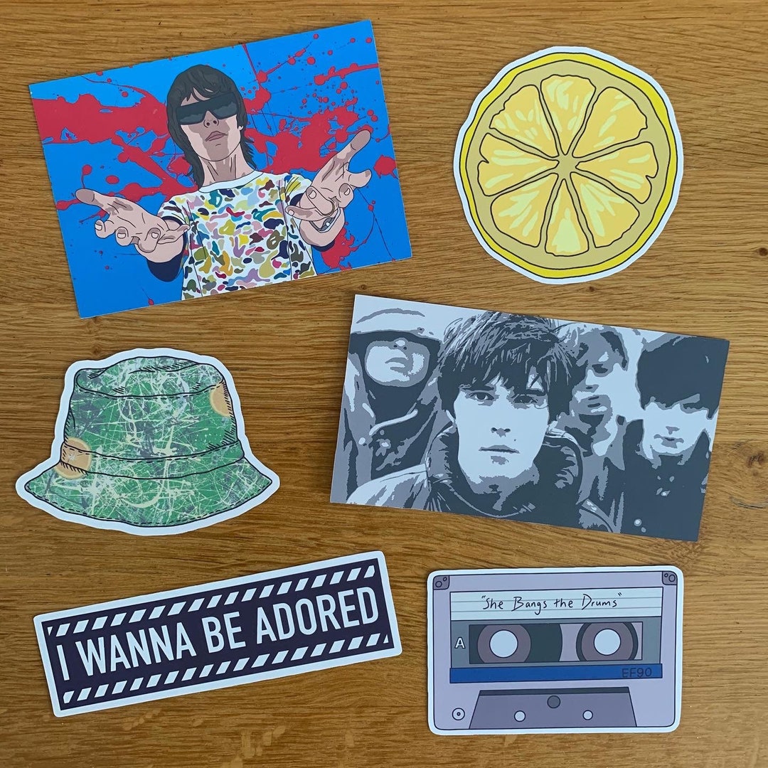 The Stone Roses Inspired Vinyl Sticker Pack (6pcs) - Ian Brown ...