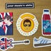 Britpop Glossy Vinyl Sticker Pack (5pcs)- Blur, Oasis, Pulp, Suede ...