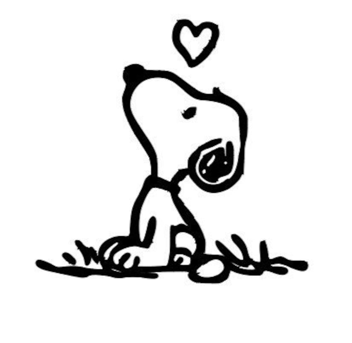 Snoopy Heart SVG JPG PNG | Etsy