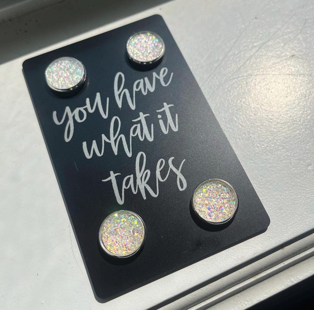 Clear Glitter Dome Convention / Bib Magnets - Etsy