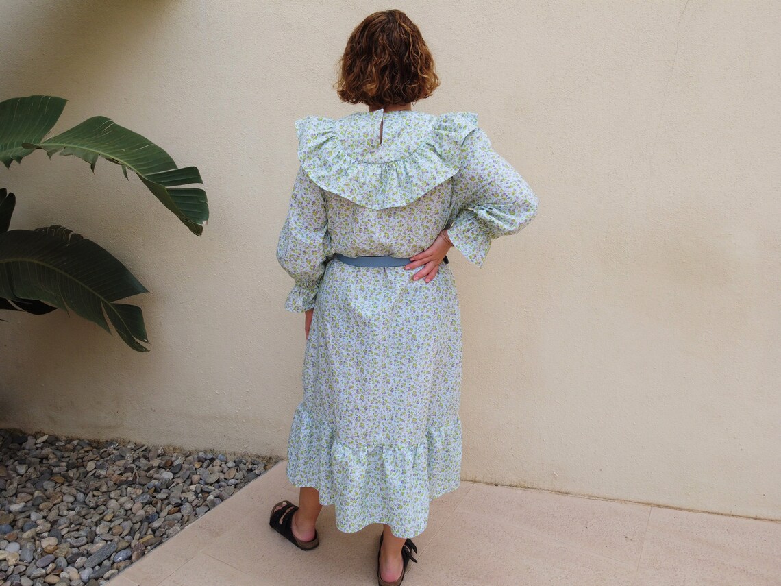 Ruffled Blouse and Dress Sewing Pattern PDF Sizes XS / S / M / | Etsy