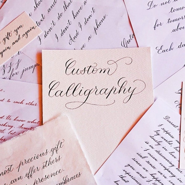 Calligraphy Card - Etsy