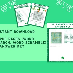 St. Patrick's Day Activities PDF Bundle; Printable St. Patrick's Sheets ...