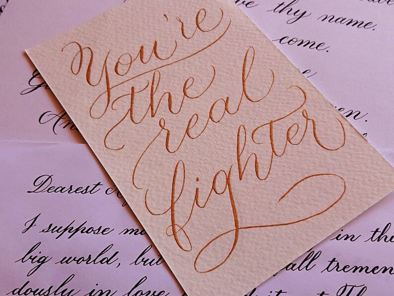 Custom Calligraphy, Personalized Handwritten Message, Custom Quote ...