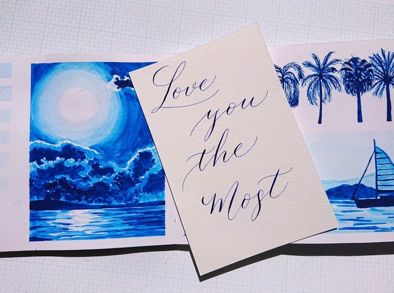 Handmade Custom Calligraphy Card: Personalized Quote, 4x6 - Etsy