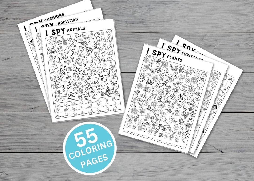 55 I Spy Printable Coloring Pages for Kids Coloring Pages holidays ...