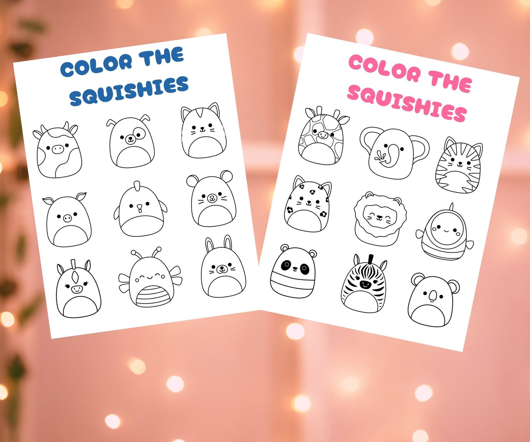 Squishie Worksheets, Printable Squishmallow Coloring Pages and ...