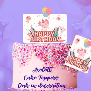 Download&print Pink Axolotl Birthday Invites for Girls and Boys ...