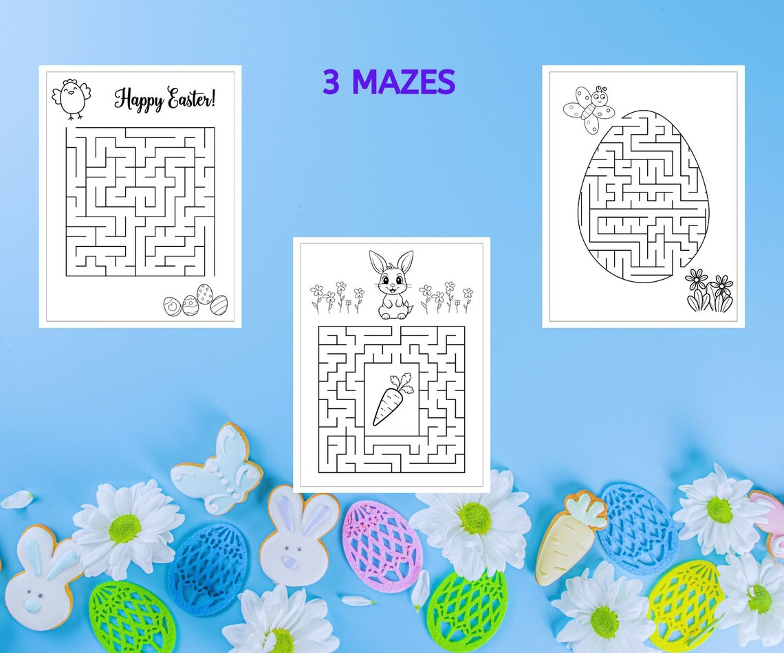 Printable Easter Worksheets, Easter Puzzle Pages, Easter Maze, Spot the ...