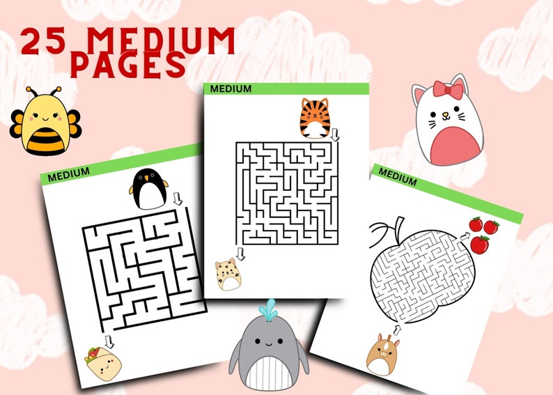 75 Printable Mazes Squishmallow Activities for Kids Squishie Worksheets ...