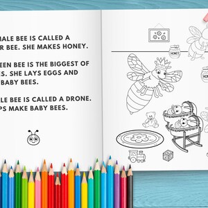 Bees for Kids - Educational Coloring Book for Children Aged 2-7 ...