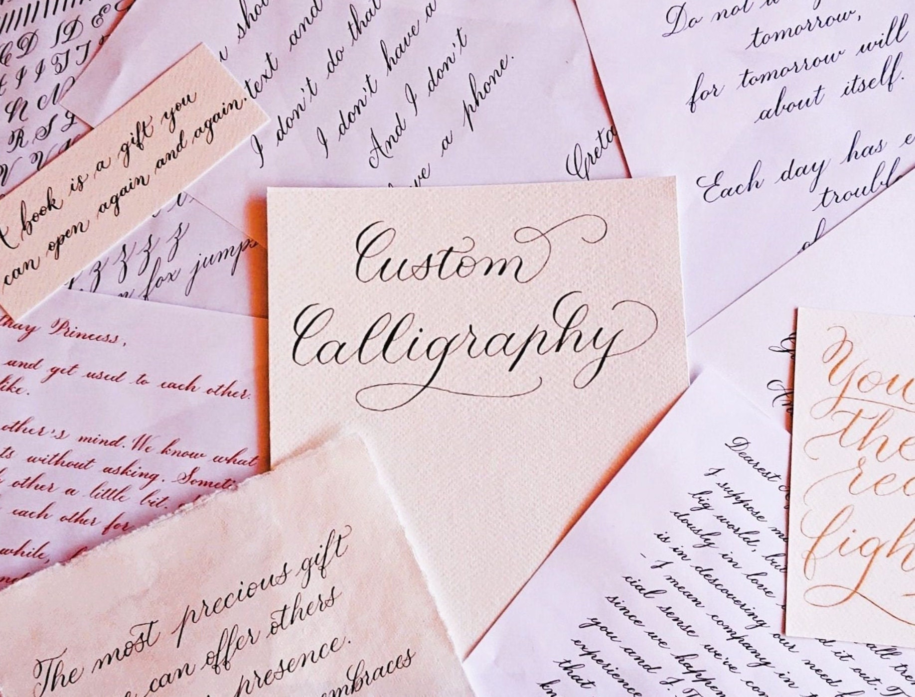 Custom Calligraphy, Personalized Handwritten Message, Custom Quote ...