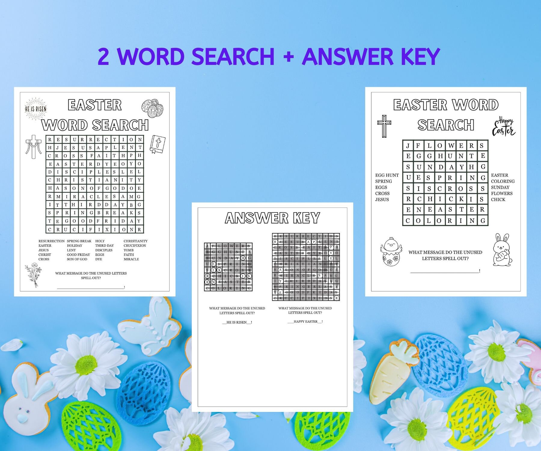Printable Easter Worksheets, Easter Puzzle Pages, Easter Maze, Spot the ...