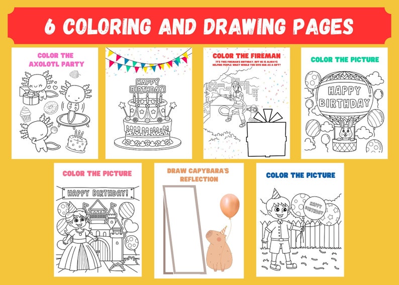 Printable Birthday Party Sheets - 16 Worksheets Games Coloring Pages ...