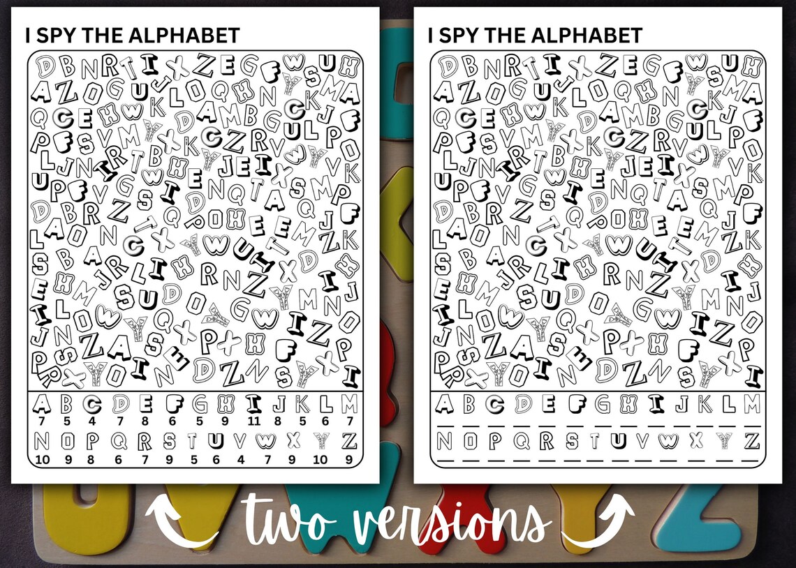 I Spy Abcs, I Spy Alphabet Activity for Kids; Preschool, Kindergarten ...