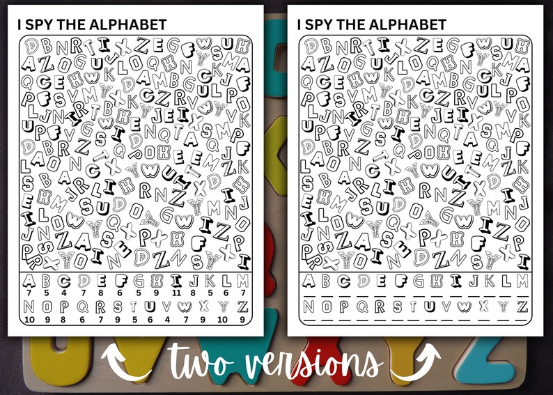 I Spy Abcs, I Spy Alphabet Activity for Kids; Preschool, Kindergarten ...