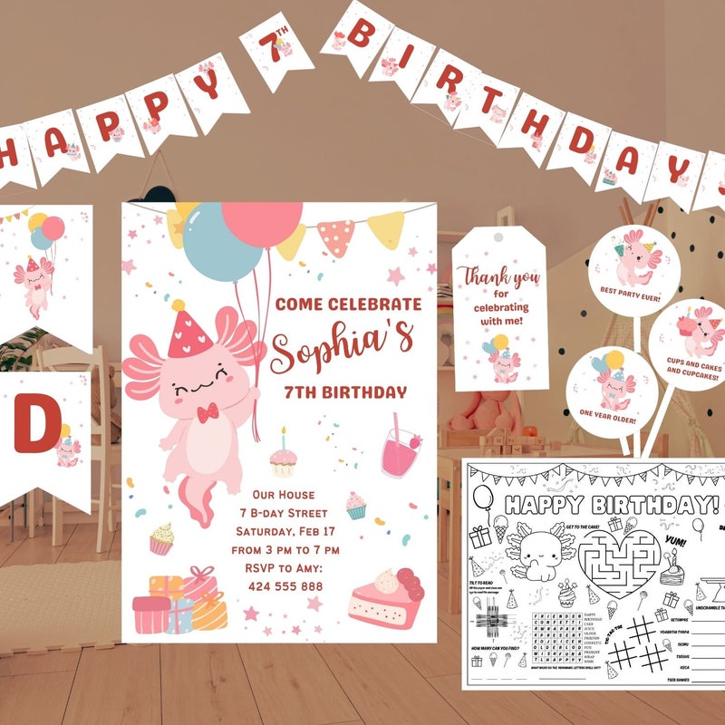 Axolotl Birthday - Etsy