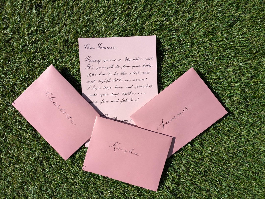 Personalized Handwritten Message for the New Baby, Big Sister/brother ...