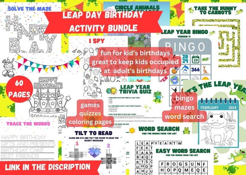 Editable Leap Year Birthday Invite Template, February 29 Birthday ...