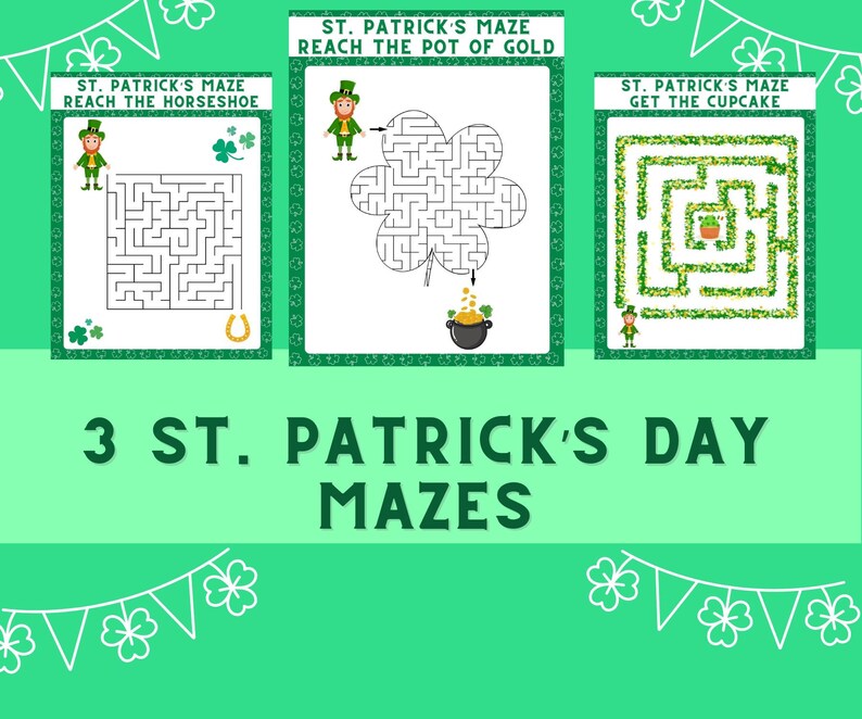 St. Patrick's Day Activities PDF Bundle; Printable St. Patrick's Sheets ...