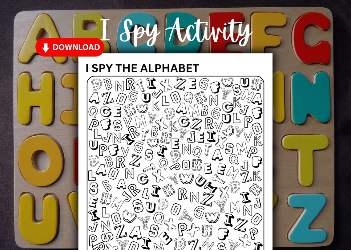 I Spy Abcs, I Spy Alphabet Activity for Kids; Preschool, Kindergarten ...