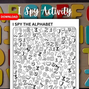 I Spy Abcs, I Spy Alphabet Activity for Kids; Preschool, Kindergarten ...