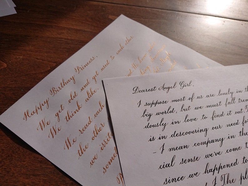 Love Letter, Wedding Vows, Custom Calligraphy Wedding Gift, Anniversary ...