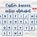Printable Blue Banner, Custom Banner, Alphabet - Entire Alphabet for ...