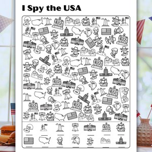 Printable I Spy the 4th of July Activity, Independence Day Coloring ...