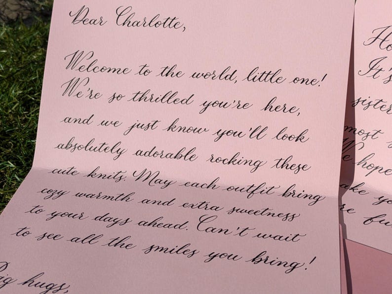 Personalized Handwritten Message for the New Baby, Big Sister/brother ...